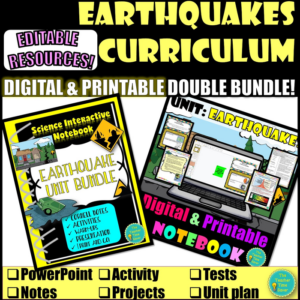 earthquakes interactive notebook | earth science curriculum