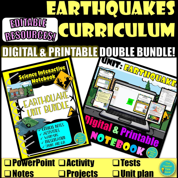 Earthquakes Interactive Notebook | Earth Science Curriculum