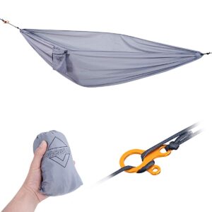 onewind gear hammock, underbelly gear sling lightweight and portable mini hammock storage hammock for camping, backpacking, fishing and sailing, grey