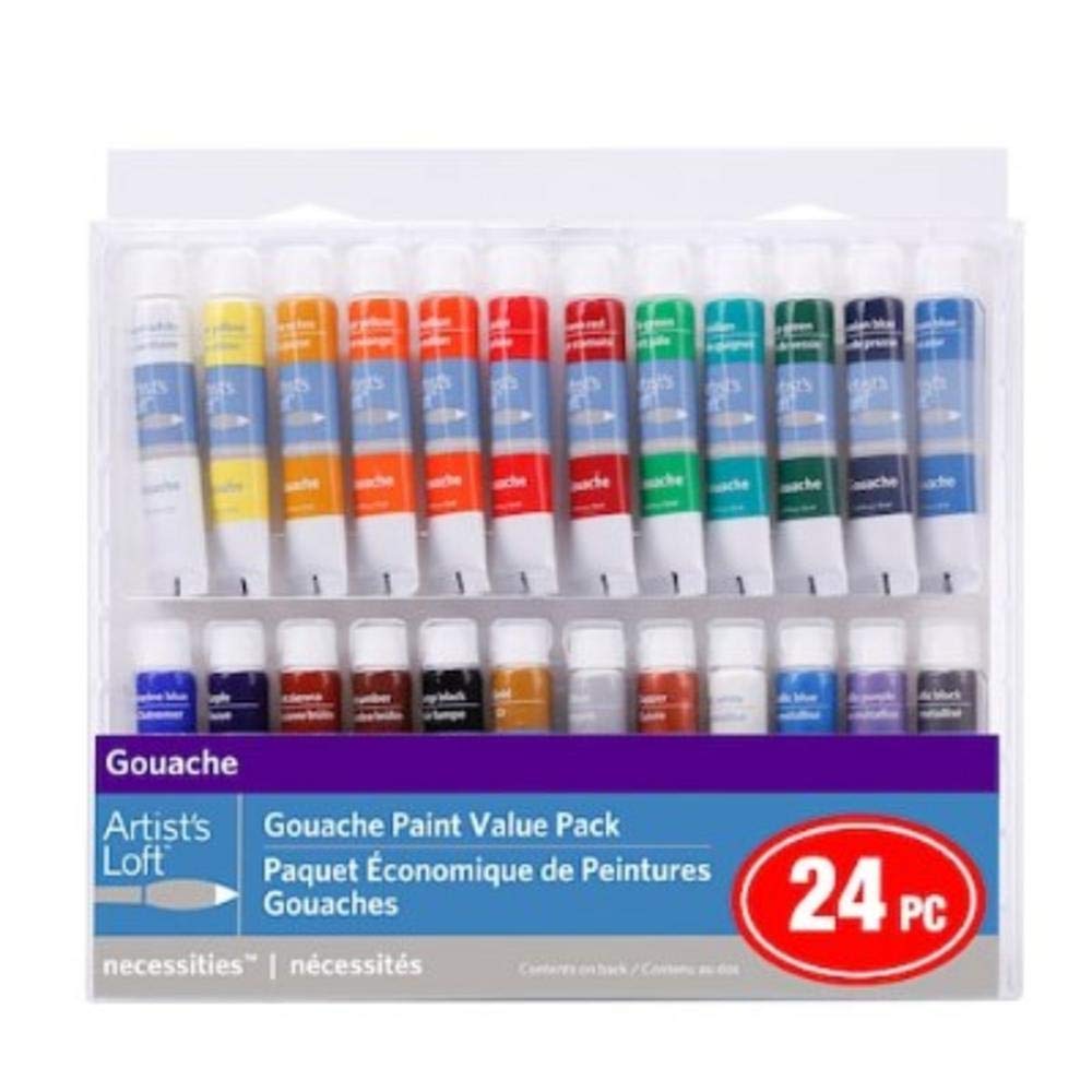 24 Color Necessities Gouache Paint Value Pack by Artist's Loft