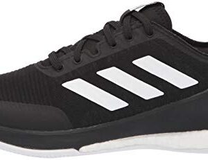 adidas Women's Crazyflight Volleyball Shoe, Black/White/Black, 8