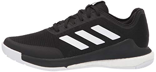 adidas Women's Crazyflight Volleyball Shoe, Black/White/Black, 8