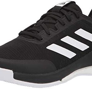 adidas Women's Crazyflight Volleyball Shoe, Black/White/Black, 8