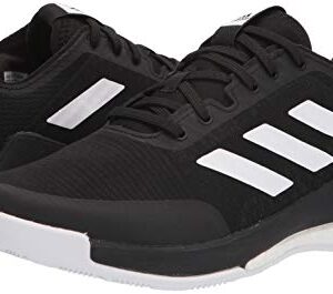 adidas Women's Crazyflight Volleyball Shoe, Black/White/Black, 8