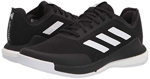 adidas Women's Crazyflight Volleyball Shoe, Black/White/Black, 8