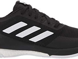 adidas Women's Crazyflight Volleyball Shoe, Black/White/Black, 8