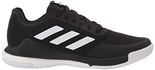 adidas Women's Crazyflight Volleyball Shoe, Black/White/Black, 8