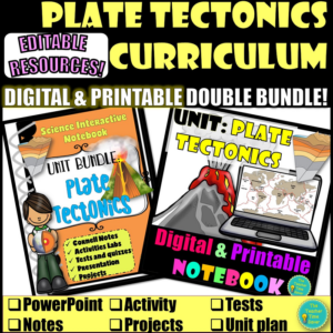 plate tectonics double interactive notebook