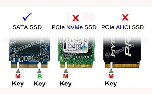 Sintech M2(NGFF) SATA SSD Card,for Upgrade 24Pin 2012 Year MacBook PRO Retina SSD (Fit M.2 SATA 2280 SSD,Not Fit M.2 nVME SSD)