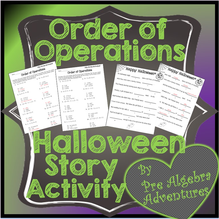 Order of Operations Halloween Silly Story