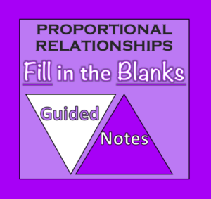 guided math notes - proportional relationships