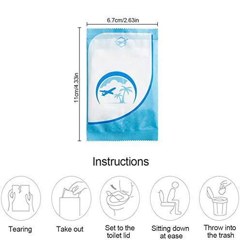 50 Pack Toilet Seat Covers,Disposable Waterproof, Portable Potty Seat Covers for Toddlers, Kids, and Adults, Ideal for Kids Potty Training and Adults,Individually Wrapped for Travel Home, On The Go