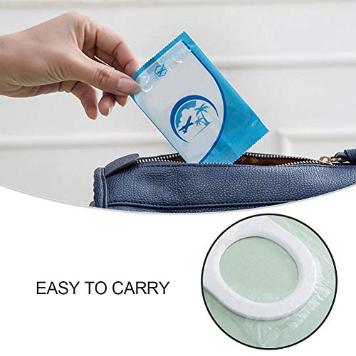 50 Pack Toilet Seat Covers,Disposable Waterproof, Portable Potty Seat Covers for Toddlers, Kids, and Adults, Ideal for Kids Potty Training and Adults,Individually Wrapped for Travel Home, On The Go