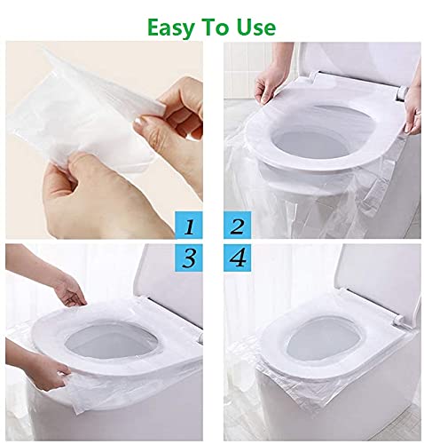 50 Pack Toilet Seat Covers,Disposable Waterproof, Portable Potty Seat Covers for Toddlers, Kids, and Adults, Ideal for Kids Potty Training and Adults,Individually Wrapped for Travel Home, On The Go