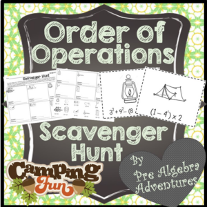 order of operations scavenger hunt