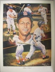 stan musial st. louis cardinals 18x24 lithograph - original mlb art and prints