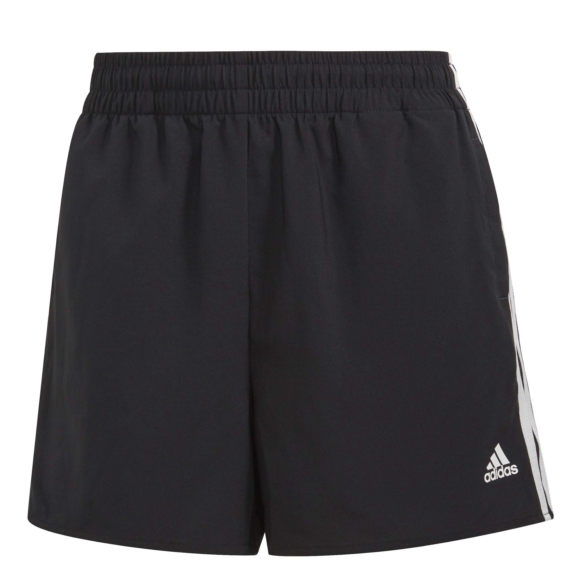 adidas,womens,3-Stripes Woven Shorts,Black/White,Medium