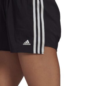 adidas,womens,3-Stripes Woven Shorts,Black/White,Medium