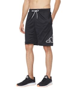 adidas men's big logo shorts, black, large