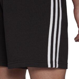 adidas,mens,3-Stripes French Terry Shorts,Black/White,Medium