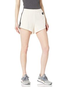 adidas women's recycled cotton shorts, non-dyed, x-large