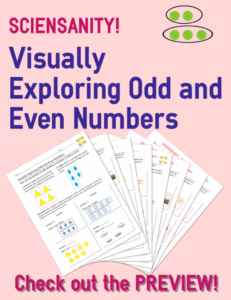 visually exploring odd and even numbers: finding odd and even with shapes in groups