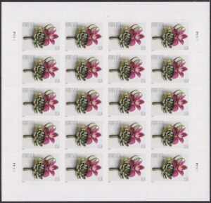 contemporary boutonniere sheet of 20 forever postage wedding stamps scott 5457