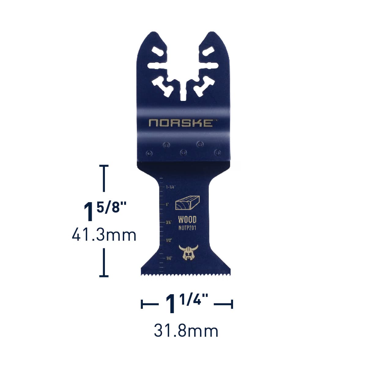 Norske Tools NOTP276 1 1/4 inch Flush Cut Oscillating Multi Tool Accessory Blade Universal Fit for Wood (10pc Pack) | Oscillating Saw Blades