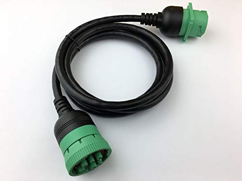 Type 2 J1939 Male to Female Extension Cable Full 9pin 20AWG 6Ft for Truck Freightliner Code Reader