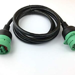 Type 2 J1939 Male to Female Extension Cable Full 9pin 20AWG 6Ft for Truck Freightliner Code Reader