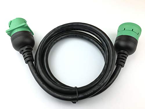 Type 2 J1939 Male to Female Extension Cable Full 9pin 20AWG 6Ft for Truck Freightliner Code Reader