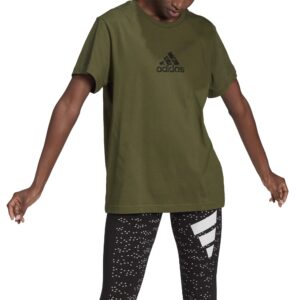 adidas womens brand icons tee wild pine x-small