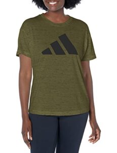 adidas womens win 2.0 tee wild pine melange small