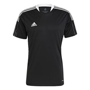 adidas men's tiro 21 training jersey, black, small