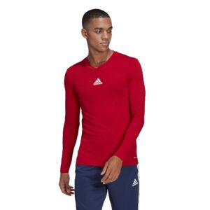 adidas mens team base tee team power red medium