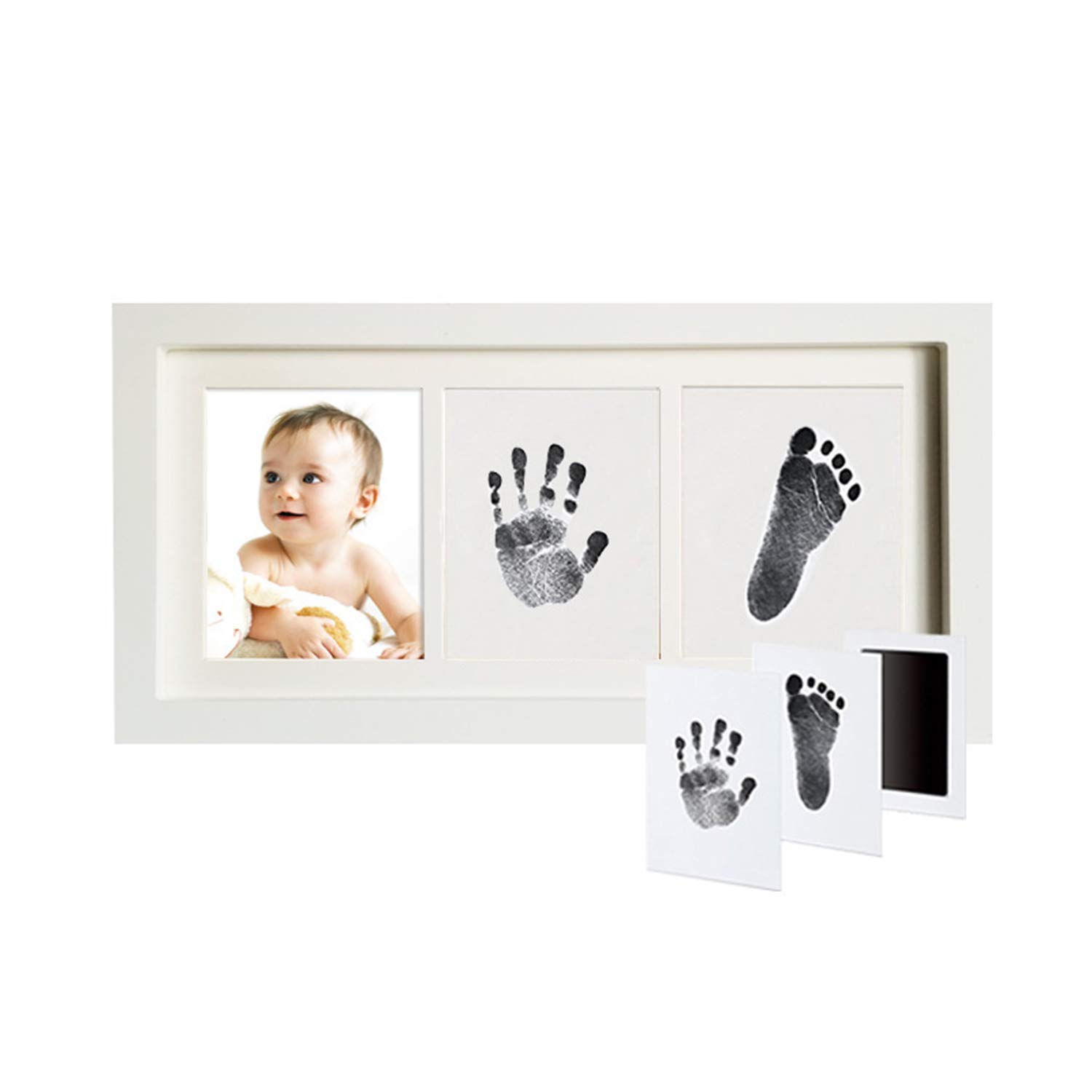 WUYIYUAN Newborn Baby Handprint and Footprint Photo Frame Kit Hand Footprint Photo Frame commemorating Children Baby Newborn Gifts