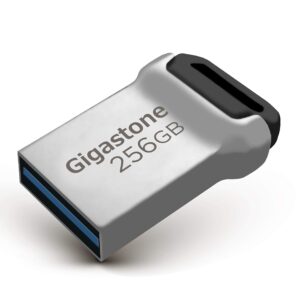 gigastone z90 256gb usb 3.2 gen1 flash drive, mini fit metal waterproof compact pen drive, reliable performance thumb drive, usb 2.0 / usb 3.0 / usb 3.1 interface compatible