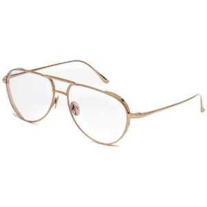 Tom Ford Blue Block Eyeglasses TF5658B 028 Shiny Rose Gold 56mm FT5658