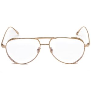 Tom Ford Blue Block Eyeglasses TF5658B 028 Shiny Rose Gold 56mm FT5658