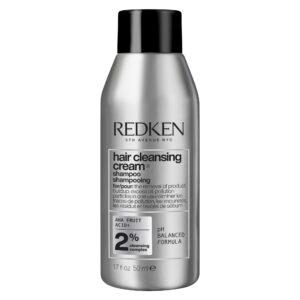 redken detox hair cleansing cream clarifying shampoo | for all hair types | removes buildup & strengthens hair cuticle | 1.7 fl oz