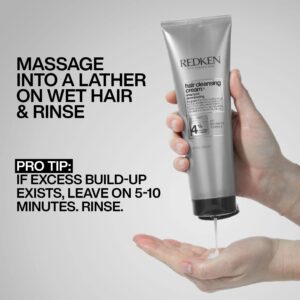 Redken Detox Hair Cleansing Cream Clarifying Shampoo | For All Hair Types | Removes Buildup & Strengthens Hair Cuticle | 1.7 Fl Oz