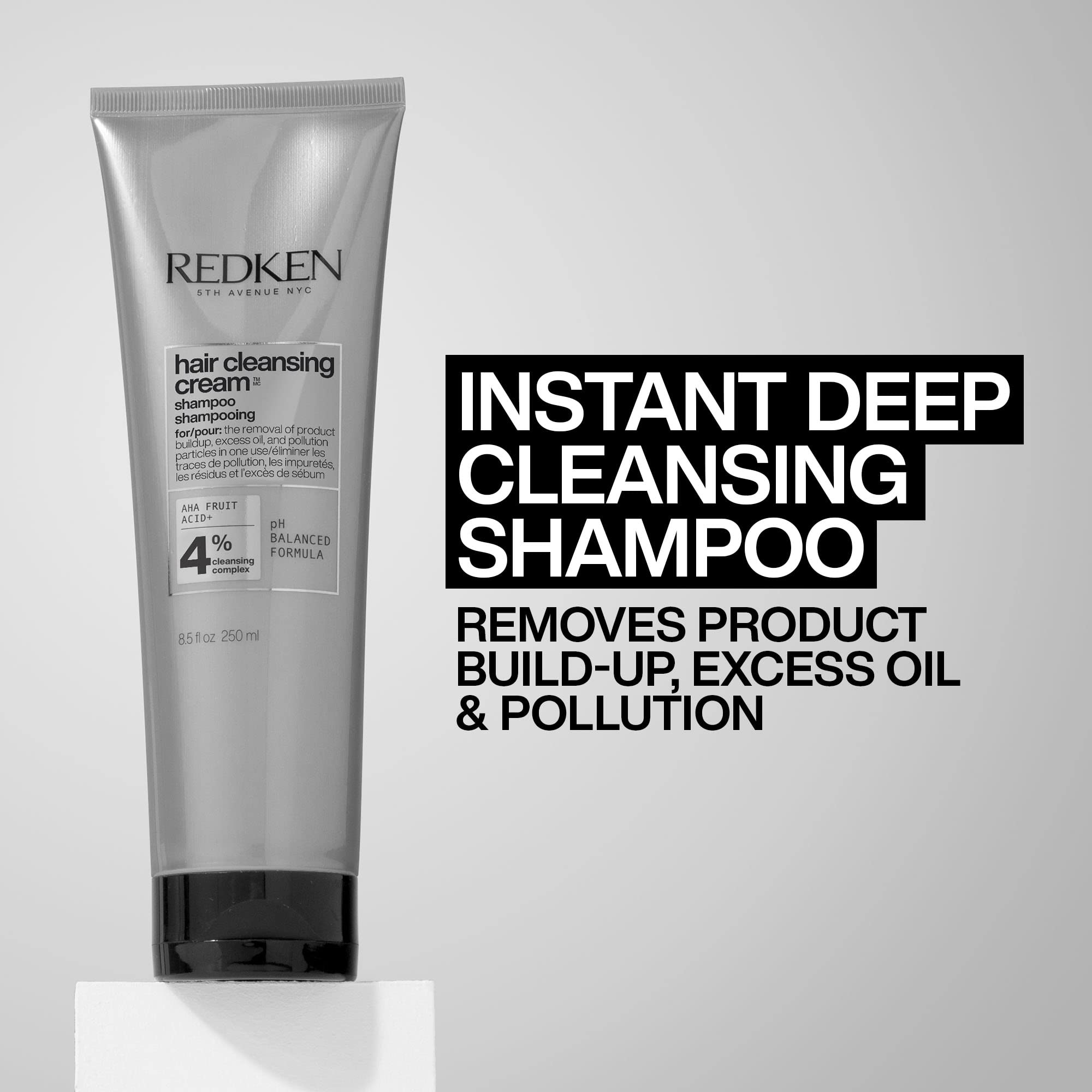 Redken Detox Hair Cleansing Cream Clarifying Shampoo | For All Hair Types | Removes Buildup & Strengthens Hair Cuticle | 1.7 Fl Oz