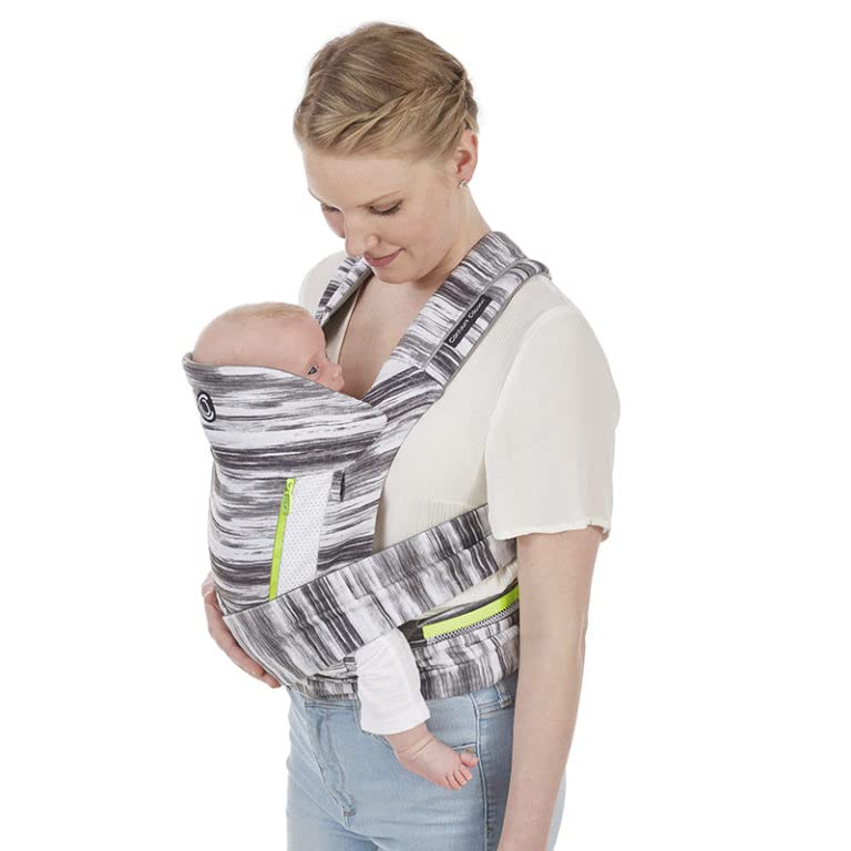 Contours Baby Carrier Newborn to Toddler |Cocoon 5 Position Convertible Easy-to-Use Baby Wrap Carrier with Pockets for Men and Women, Newborn, Face in, Face Out, Back & Hip (8-33 lbs) - Lunar Gray