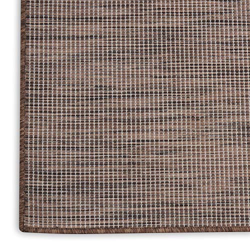 Nourison Positano Indoor-Outdoor Natural 8' x 10' Area Rug, Easy Cleaning, Non Shedding, Bed Room, Living Room, Dining Room, Backyard, Deck, Patio (8x10)