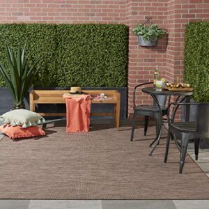 Nourison Positano Indoor-Outdoor Natural 8' x 10' Area Rug, Easy Cleaning, Non Shedding, Bed Room, Living Room, Dining Room, Backyard, Deck, Patio (8x10)