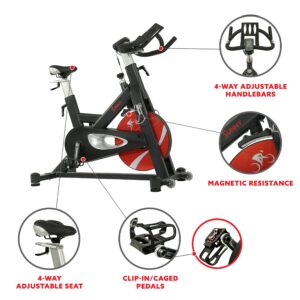 Sunny Health & Fitness Evolution Pro II Magnetic Belt Drive Indoor Cycling Bike - SF-B1986