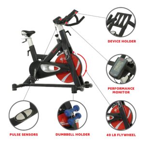 Sunny Health & Fitness Evolution Pro II Magnetic Belt Drive Indoor Cycling Bike - SF-B1986