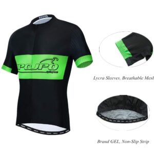 Cycling Jersey Men High Breathable Mesh MTB Shirts Summer Racing Bicycle Tops Back Safty Reflective Strip