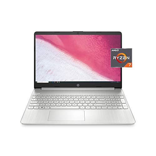 HP 15 Laptop, AMD Ryzen 7 3700U Processor, 8 GB RAM, 256 GB SSD, HD Display, Windows 10 Home (15-ef0022nr, Natural Silver)