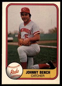 1981 fleer #196 johnny bench nm-mt cincinnati reds baseball